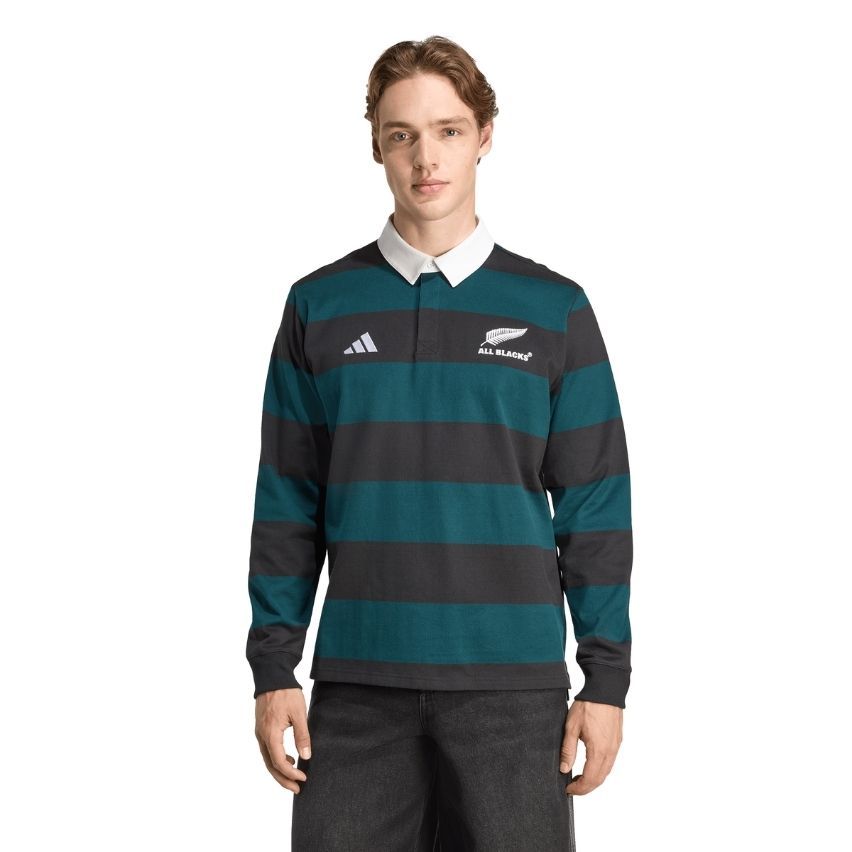 All Blacks Long Sleeve Rugby Polo - Adidas