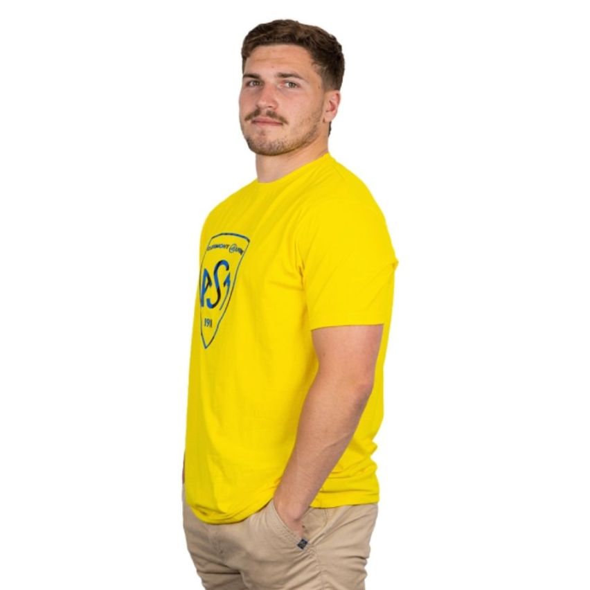 ASM Clermont Rubprint Yellow Rugby Tee