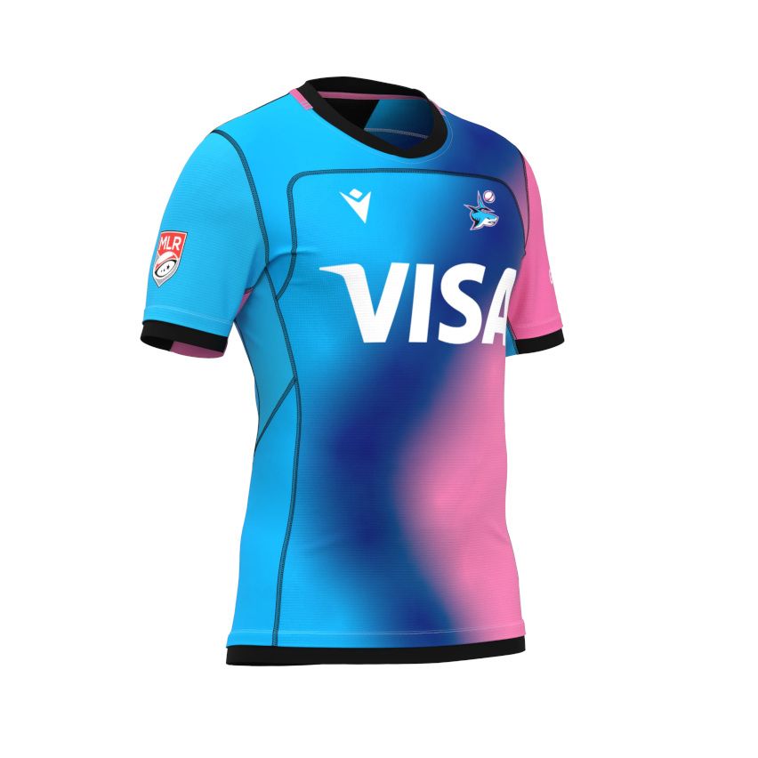 Kids' Miami Sharks Home Rugby Jersey 2024/2025 - Macron