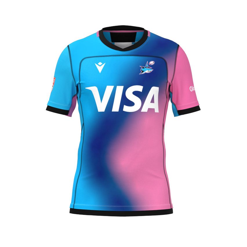 Kids' Miami Sharks Home Rugby Jersey 2024/2025 - Macron